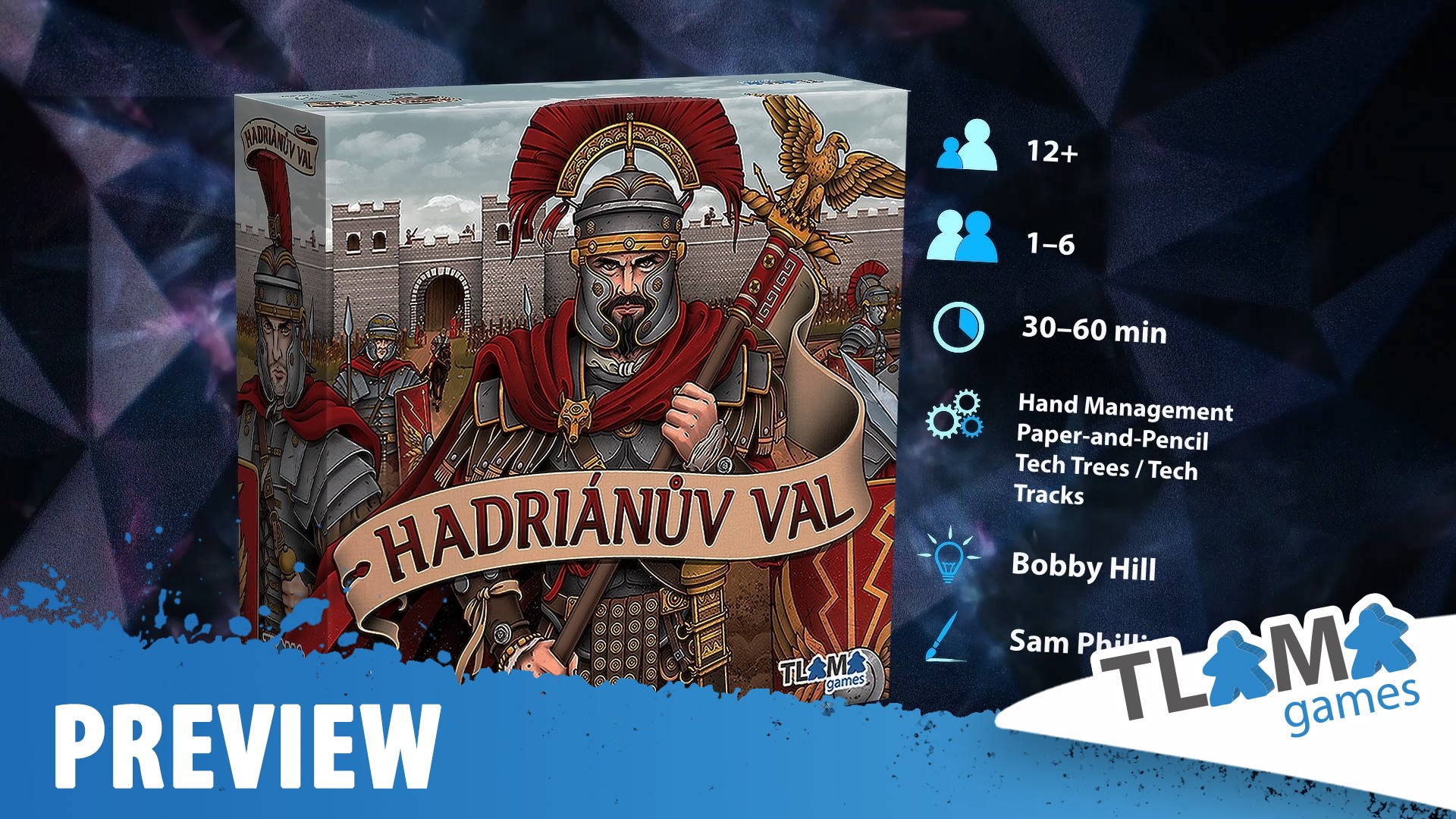 Hadriánův val - Představení hry / Preview - desková hra